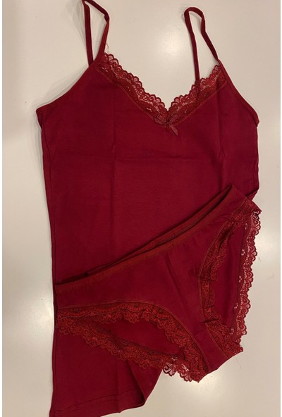 Kota 6303 Ip Askılı Atlet ve Külot Takımı Dantelli