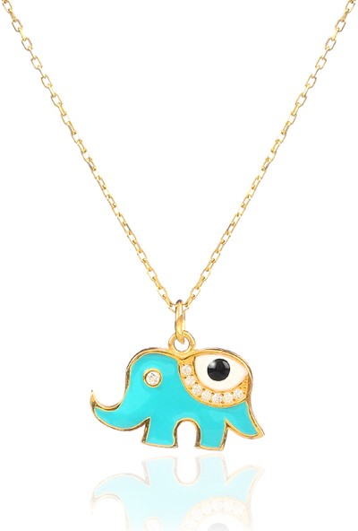 Özelsen 925 Ayar Gümüş Fil Tasarım Kadın Kolye