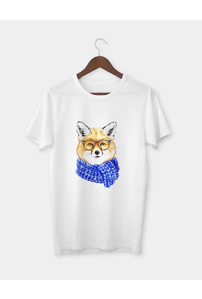 Hollyti Tilki Baskılı T-Shirt Tişört