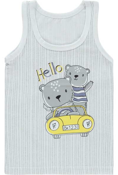 Donella Erkek Çocuk Atlet 2-6 Yaş Beyaz