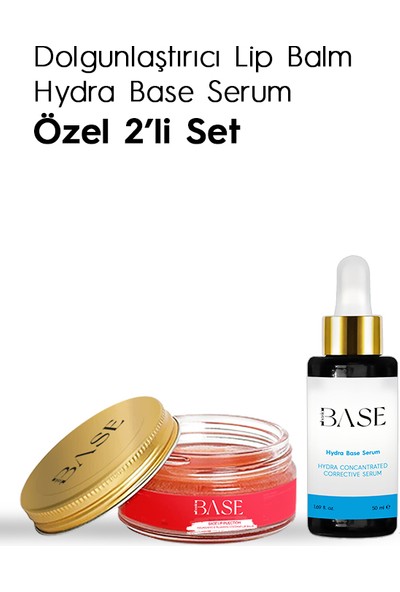 Base Dolgunlaştırıcı Lip Balm & Nemlendirici Serum Özel 2'li Set