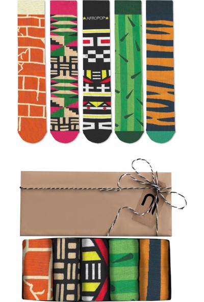 Chie Collection 5'li Çizgi Temalı Desenli Hediye Kutulu Unisex Renkli Soket Çorap Seti Chie Collection 5'li Çizgi Temalı Desenli Hediye Kutulu Unisex Renkli Soket Çorap Seti