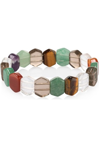 Zeynep Büyükbay Çakra Doğal Taş Bileklik (Altıgen Kesim)