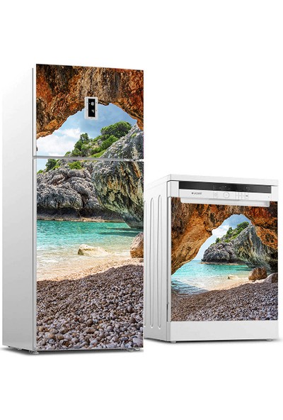 Jasmin2020 444MAGAZA Buzdolabı ve Bulaşık Makinası Beyaz Eşya Sticker Kaplama kayalık Deniz Jasmin2020 444MAGAZA Buzdolabı ve Bulaşık Makinası Beyaz Eşya Sticker Kaplama kayalık Deniz