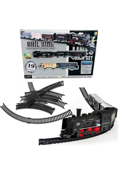 Rail King Pilli Klasik Express Tren Seti 19 Parça Rail King Pilli Klasik Express Tren Seti 19 Parça