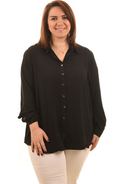 Siyah Büyük Beden Gömlek