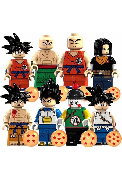 Xinh Dragon Ball 8'li Mini Figür Set Goku Vegeta Krillin Tien Shinhan St-8 Xinh Dragon Ball 8'li Mini Figür Set Goku Vegeta Krillin Tien Shinhan St-8