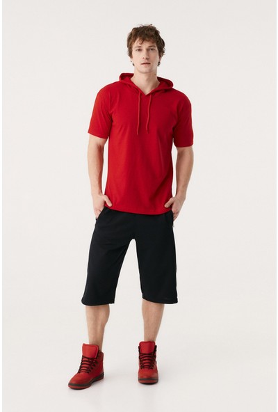 FullaModa Yanları Baskılı Cebi Fermuarlı Kapri