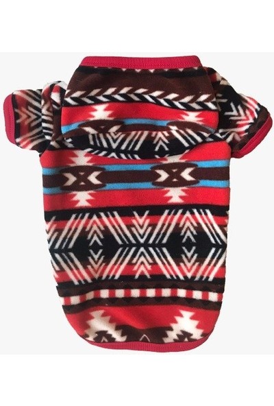 GedyCo Etnik Kilim Desen Kapüşonlu Kedi-Köpek Polar Sweat GedyCo Etnik Kilim Desen Kapüşonlu Kedi-Köpek Polar Sweat