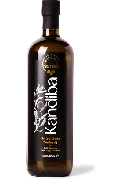 Kandiba Yeni Hasat Soğuk Sıkım Natürel Sızma Zeytinyağı Şişe 1 lt Kandiba Yeni Hasat Soğuk Sıkım Natürel Sızma Zeytinyağı Şişe 1 lt