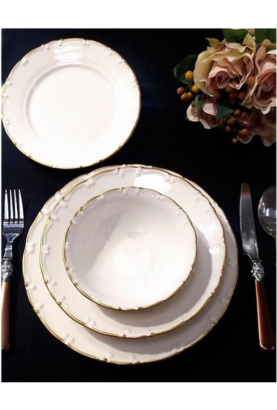 Mondecor Hemera White Porselen 24 Parça 6 Kişilik Yemek Takımı LOV014 Mondecor Hemera White Porselen 24 Parça 6 Kişilik Yemek Takımı LOV014