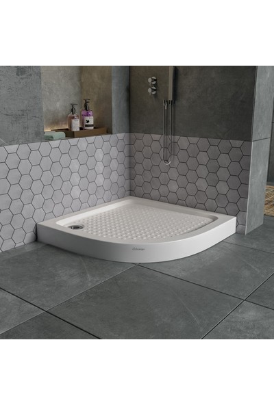 S'tina Stina Blu 110X110 Oval Monoblok Duş Teknesi S'tina Stina Blu 110X110 Oval Monoblok Duş Teknesi