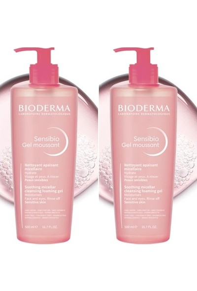Bioderma Sensibio Gel Moussant Foaming Gel 500 ml 2 Adet