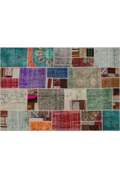 Sempati Halı Patchwork Eskitme El Dokuma Halı 160 x 230 cm 6008 Sempati Halı Patchwork Eskitme El Dokuma Halı 160 x 230 cm 6008