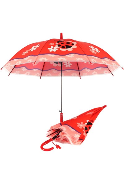 buradanaldım Düdüklü Çocuk Şemsiyesi Kırmızı Uğur Böceği Desenli buradanaldım Düdüklü Çocuk Şemsiyesi Kırmızı Uğur Böceği Desenli