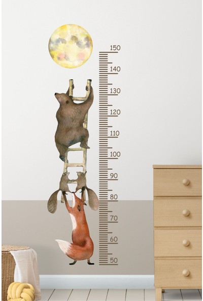 Piksel Grafik Merdiven Macerası Boy Ölçer Çocuk Odası Duvar Sticker Piksel Grafik Merdiven Macerası Boy Ölçer Çocuk Odası Duvar Sticker