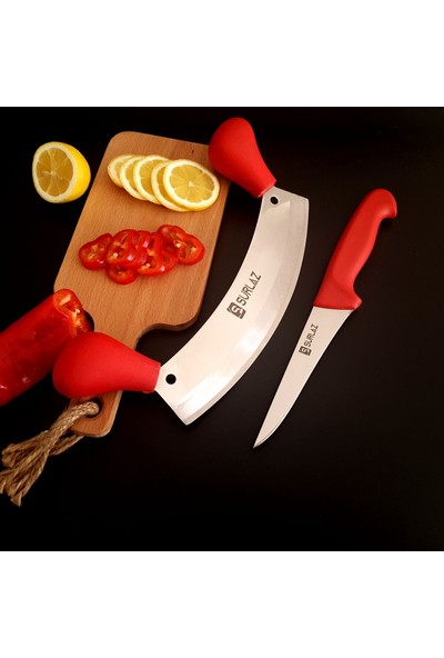 Red Mutfak Bıçak Seti Zırh Kıyma Bıçağı Et Bıçağı 2'li Red Mutfak Bıçak Seti Zırh Kıyma Bıçağı Et Bıçağı 2'li