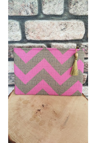 Tataroğlu Dijital Kumaş Krem Zigzag Portföy Clutch Çanta Tataroğlu Dijital Kumaş Krem Zigzag Portföy Clutch Çanta