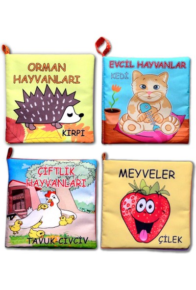 Tox 4 Kitap Tox Meyveler , Çiftlik , Orman ve Evcil Hayvanlar Kumaş Sessiz Kitap T055 T049 T058 T110 - Bez Kitap , Eğitici Oyuncak , Yumuşak ve Hışırtılı Tox 4 Kitap Tox Meyveler , Çiftlik , Orman ve Evcil Hayvanlar Kumaş Sessiz Kitap T055 T049 T058 T110 - Bez Kitap , Eğitici Oyuncak , Yumuşak ve Hışırtılı