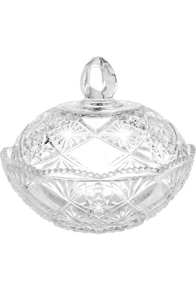 Sirius Home Kristal Desenli Kapaklı Lüx Cam Bayramlık Şekerlik Lokumluk Çeyizlik HEDIYELIK10,5X12 cm Sirius Home Kristal Desenli Kapaklı Lüx Cam Bayramlık Şekerlik Lokumluk Çeyizlik HEDIYELIK10,5X12 cm