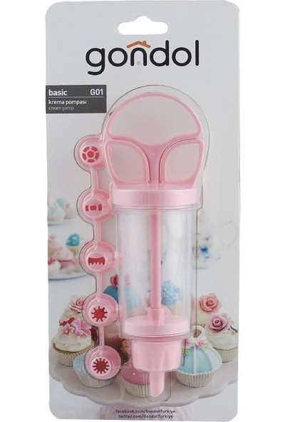 Gondol Krema Pompası Pembe Gondol Krema Pompası Pembe