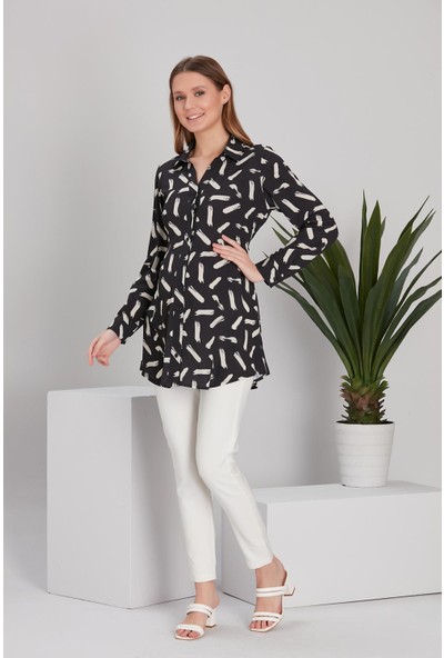 Işşıl 3049-PASTEL Crep Hamile Gömlek