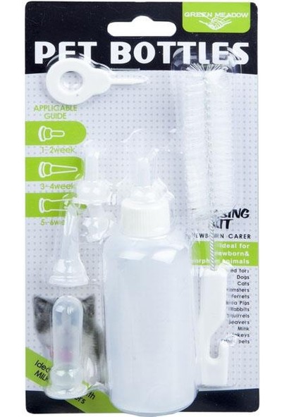 Pet Bottles Yavru Kedi Köpek Biberon Seti 50 ml Pet Bottles Yavru Kedi Köpek Biberon Seti 50 ml