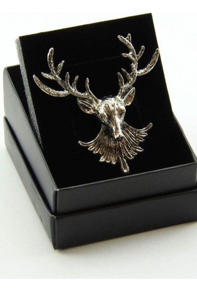 Zaim Aksesuar Gümüş Rengi Ren Geyiği Broş Zaim Aksesuar Gümüş Rengi Ren Geyiği Broş