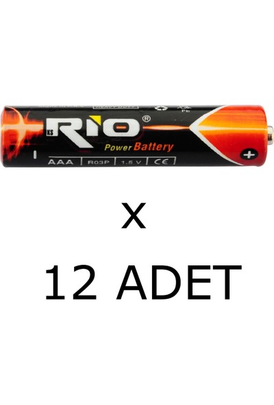 Rio Power Battery Ince Pil Aaa 12'li R03 Gkh Rio Power Battery Ince Pil Aaa 12'li R03 Gkh