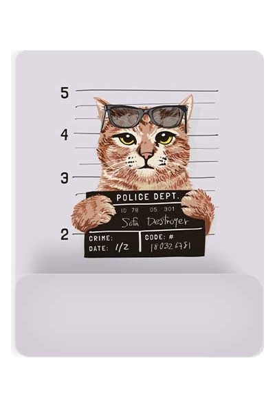 Gizeo Concept Suçlu Kedi Desenli Bilek Destekli Mouse Pad Gizeo Concept Suçlu Kedi Desenli Bilek Destekli Mouse Pad
