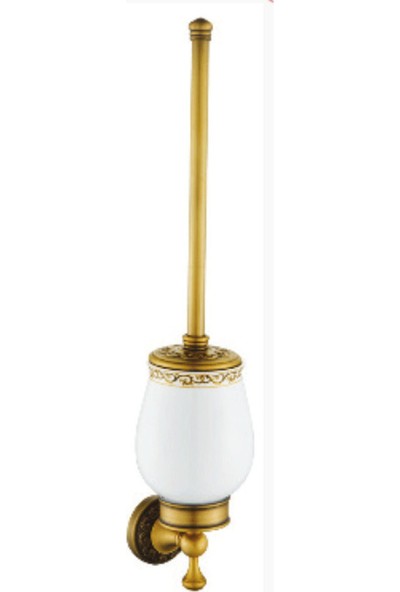 Bariton Tuvalet Fırçası Pirinç Lüks Antik (Eskitme) Banyo Tuvalet Fırçası