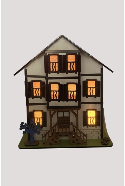 Dekoratif Hediyelik Işıklı Ev Safranbolu Evleri Gece Lambası