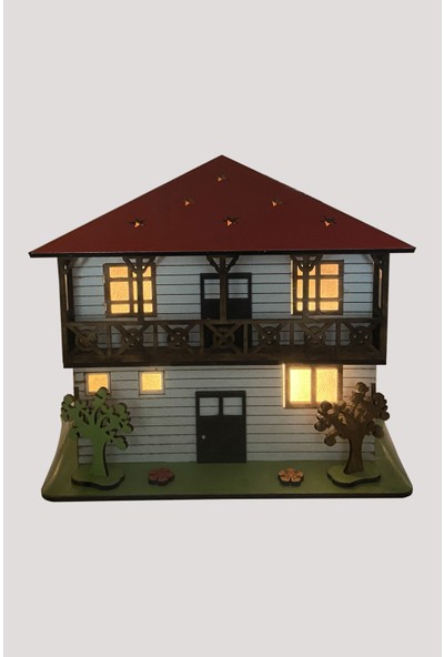 Dekoratif Hediyelik Işıklı Ev Safranbolu Evleri Gece Lambası