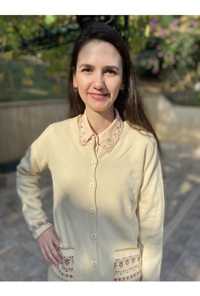 Bycisle Vintage Çiçek Desenli Vintage Hırka