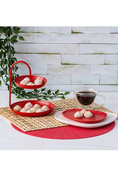 Karaca Eva Kırmızı Katlı Kurabiyelik