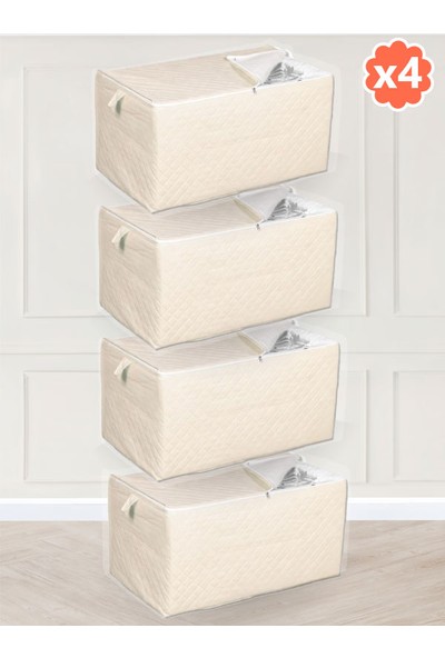 Selda Tekstil 4'lü Tela Kalın Kumaş Yorgan Hurcu