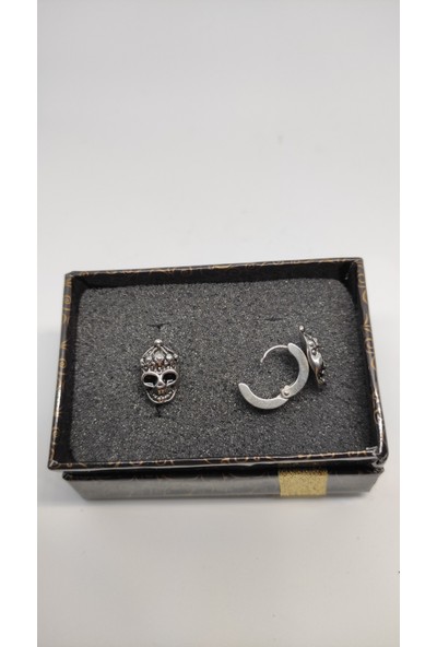 Still Accessory Erkek Kuru Kafa Figürlü Çelik Küpe