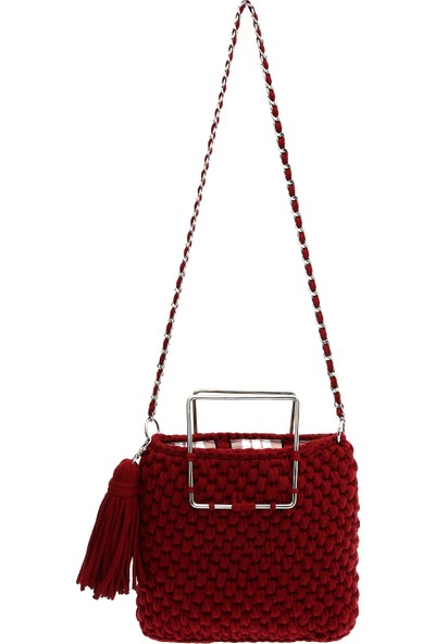 Songül Çantaları El Işi Örgü Çanta - Bordo