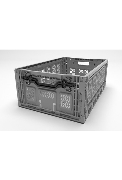 Alpinplast Pro Box Katlanır Kilitli Kasa Gri (60 x 40 x 23 Cm) Alpinplast Pro Box Katlanır Kilitli Kasa Gri (60 x 40 x 23 Cm)