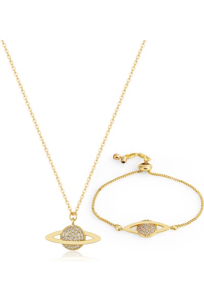 Royal Club De Polo Barcelona Kadın Altın Kolye ve Bileklik Seti RPJE000101 Royal Club De Polo Barcelona Kadın Altın Kolye ve Bileklik Seti RPJE000101