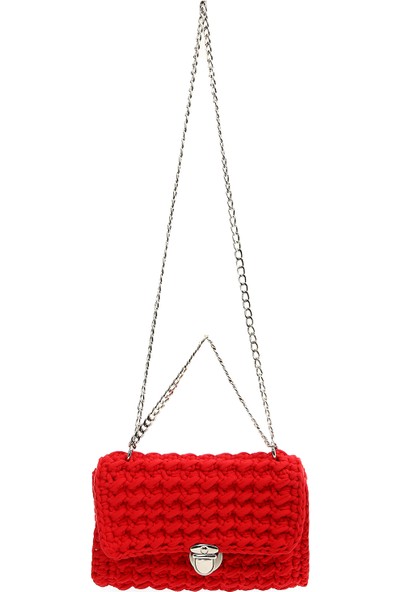 Songül Çantaları El Işi Örgü Çanta - Kırmızı