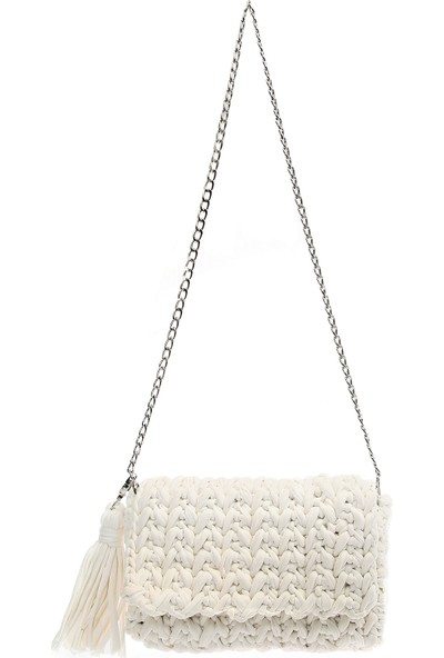 Songül Çantaları El Iş Örgü Çanta - Beyaz