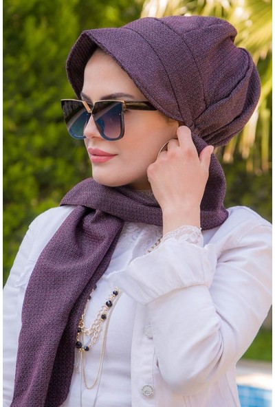 Aişe Tesettür Bordo Kırçıllı Atkılı Şapka -30302 Aişe Tesettür Bordo Kırçıllı Atkılı Şapka -30302