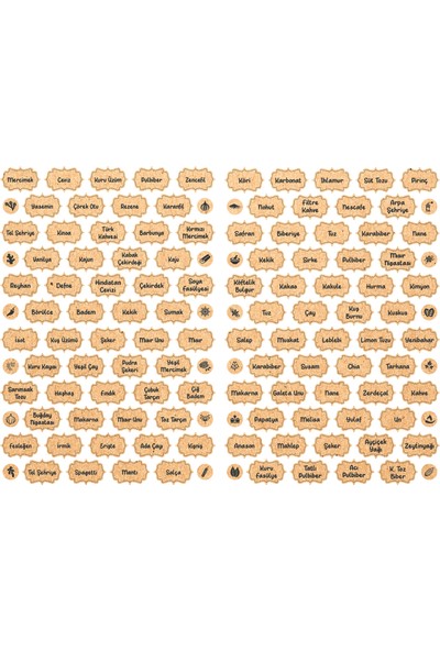 Hafsa Ticaret Kavanoz Etiketi 135 Adet Kraft Kuruyemiş - Baharat - Bakliyat - Sticker Hafsa Ticaret Kavanoz Etiketi 135 Adet Kraft Kuruyemiş - Baharat - Bakliyat - Sticker