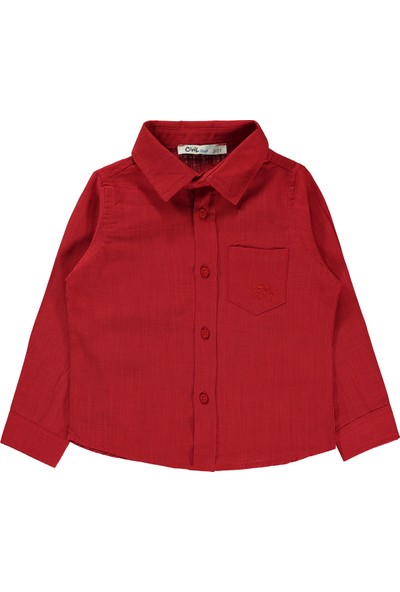 Civil Boys Erkek Çocuk Gömlek 2-5 Yaş Kırmızı