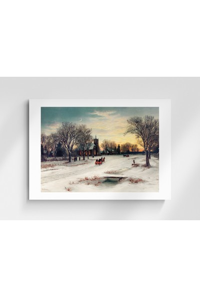 Art House Collective Vintage Christmas Winter Illustration - Tablo Ölçülerinde ve Yüksek Çözünürlükte - Çerçevesiz Poster Art House Collective Vintage Christmas Winter Illustration - Tablo Ölçülerinde ve Yüksek Çözünürlükte - Çerçevesiz Poster