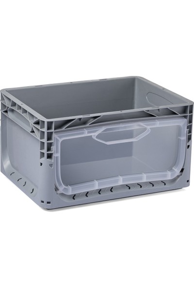 Magic Kombo Euronorm Yandan Kapaklı Kasa (40X30X22 Cm) Gri