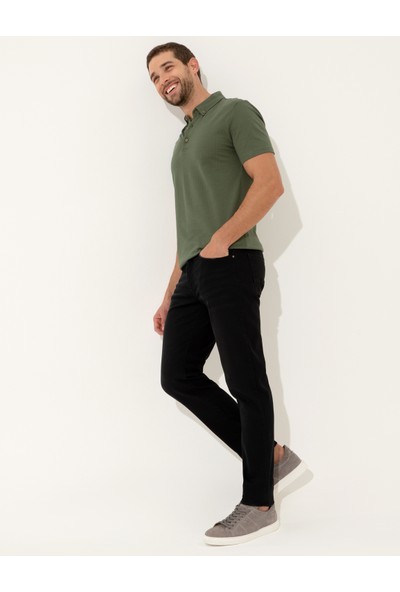 Pierre Cardin Siyah Slim Fit Denim Pantolon 50248649-VR046