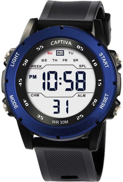 Captiva Digital 30 mt Suya Dayanıklı Işıklı Alarmlı Kronometreli Takvimli Slikon Kordonlu Çoçuk Kol Saati Captiva Digital 30 mt Suya Dayanıklı Işıklı Alarmlı Kronometreli Takvimli Slikon Kordonlu Çoçuk Kol Saati