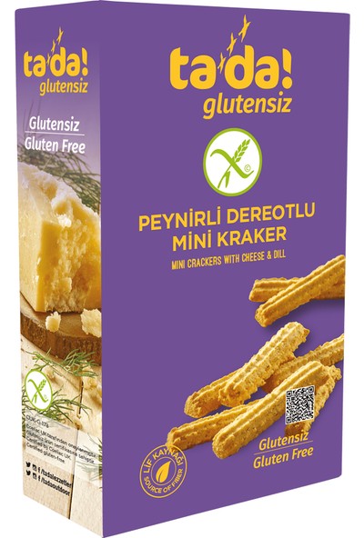 Tada Glutensiz Peynirli Dereotlu Mini Kraker 85 gr Tada Glutensiz Peynirli Dereotlu Mini Kraker 85 gr